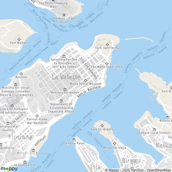 Plan La Valette : carte de La Valette (VLT) et infos pratiques
